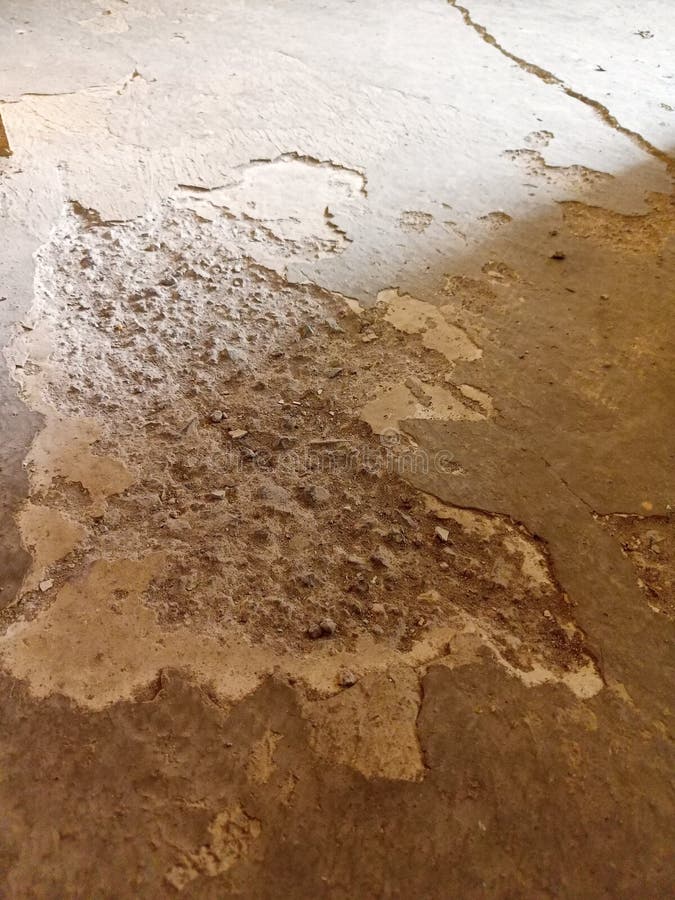 The Condition of the Floor is Damaged in the House Stock Image - Image ...