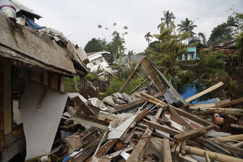 The Condition of the House Collapsed Due To the Earthquake Editorial ...