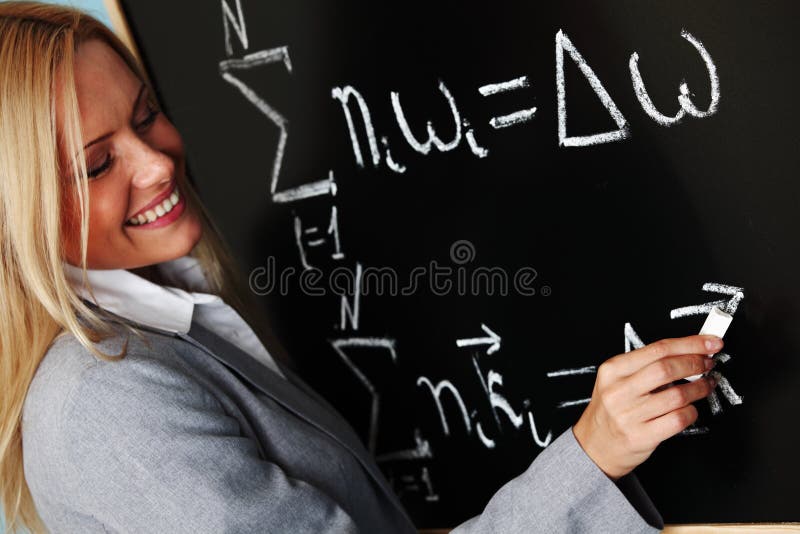 Teenager Girl in Math Class Overwhelmed by the Math Formula. Pressure ...