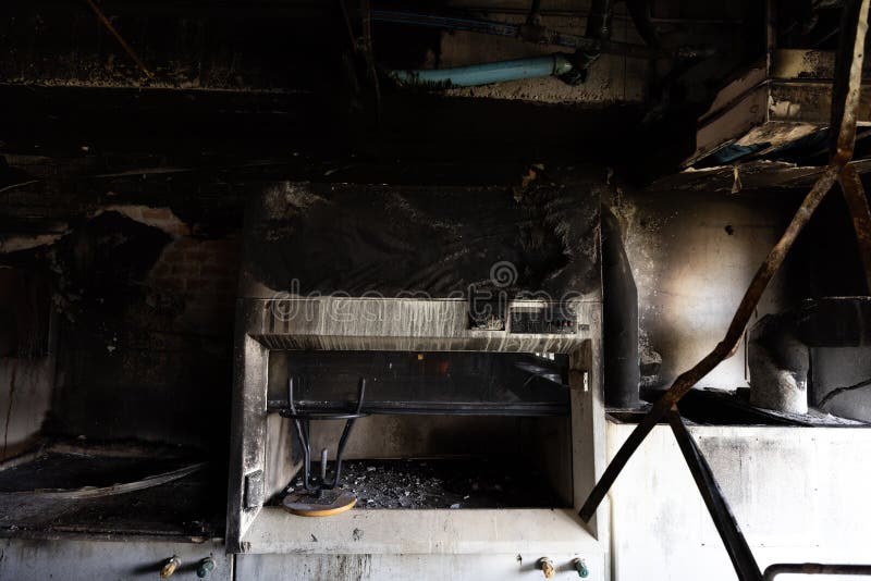 Condition after Scientific Laboratory Fire. Stock Image - Image of ...