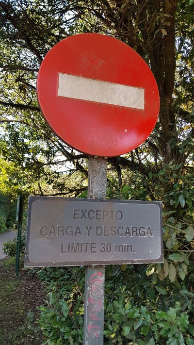 Conditional No Entry Road Sign Stock Image - Image of minutes, loading ...