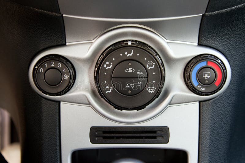 Car Air Conditioning Controls Stock Image - Image of knob, heater: 21461363