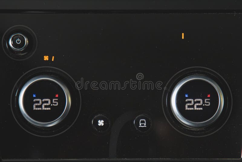 Conditioner Climate Control in a Modern Car. Buttons Stock Image ...