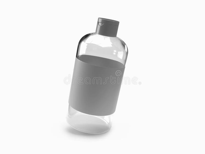 Shower Gel Bottle Template for Ads or Magazine Background. 3D Re Stock ...