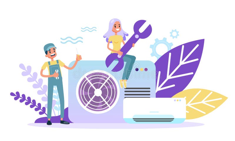 Conditioner System Concept. Idea of a Cooling Equipment Stock Vector ...