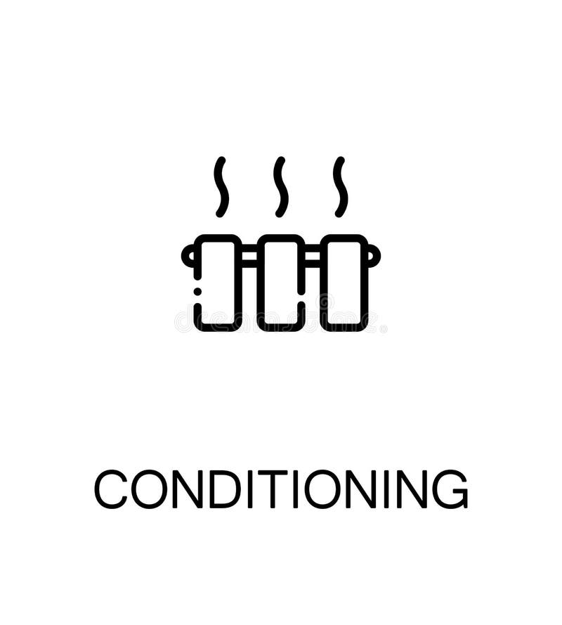 Conditioning flat icon stock vector. Illustration of modern - 85130149