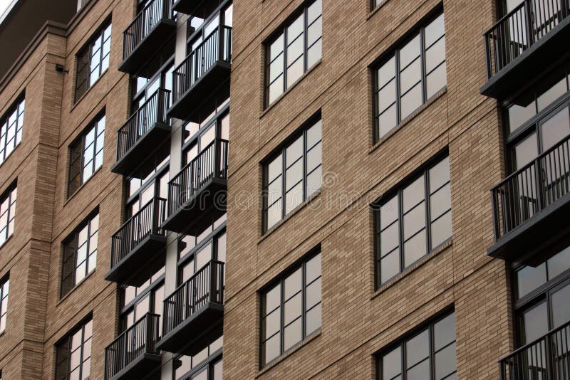 Condo building. stock image. Image of patio, railing, condo - 127137