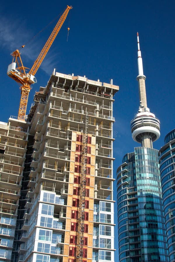 Building Construction in Toronto Stock Photo - Image of high, concrete ...