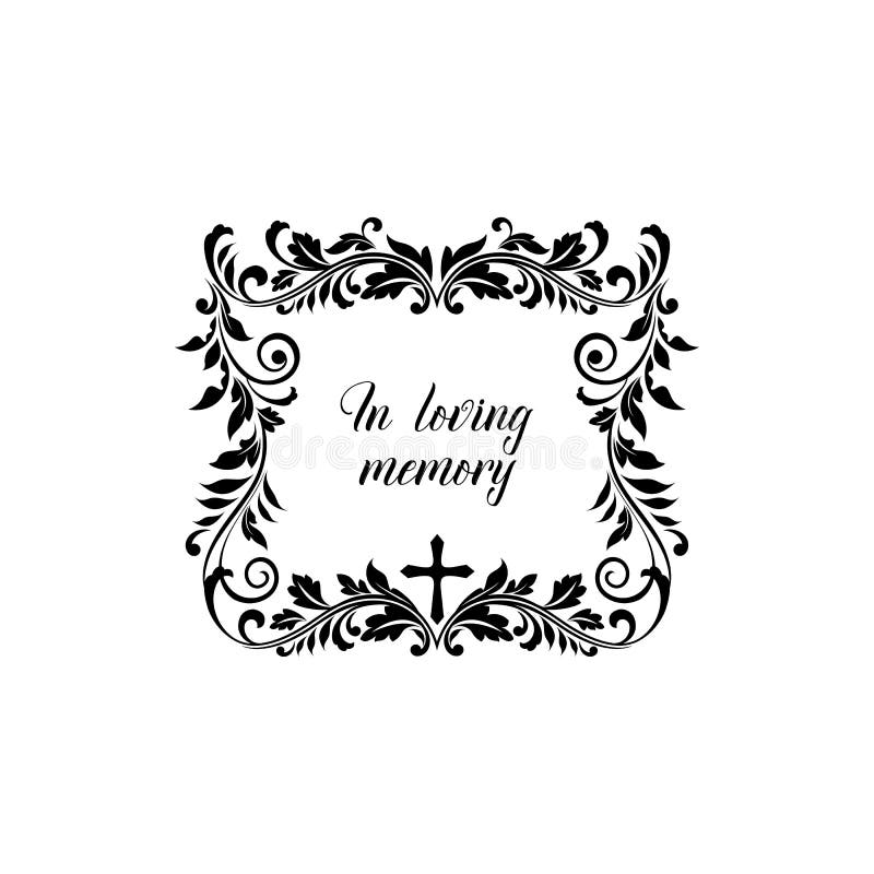 Condolence Message in Loving Memory Lettering Stock Vector ...