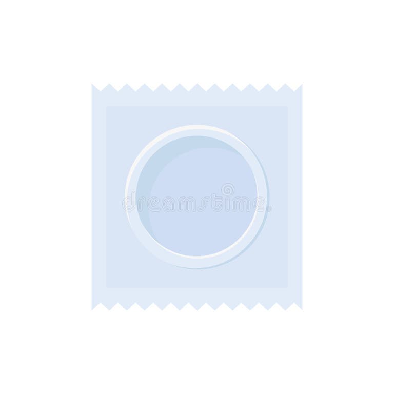 Condom Flat Design Vector Illustration. Condom Plastic Package with ...