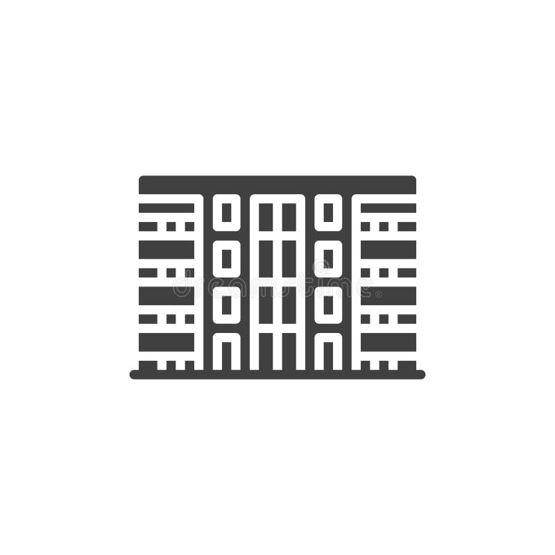 Condominium Building Vector Icon Stock Vector - Illustration of perfect ...