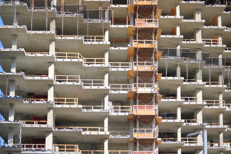 Condominium Construction Detail Stock Image - Image of outdoor, story ...