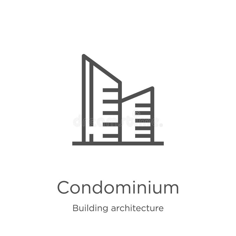 Condominium Icon Vector from Building Architecture Collection. Thin ...