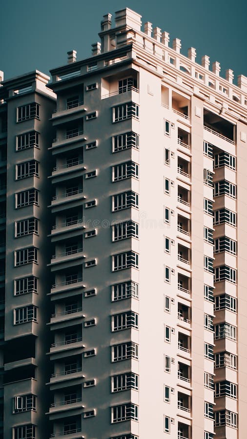 Condominium Perspective with Window Details Stock Image - Image of ...