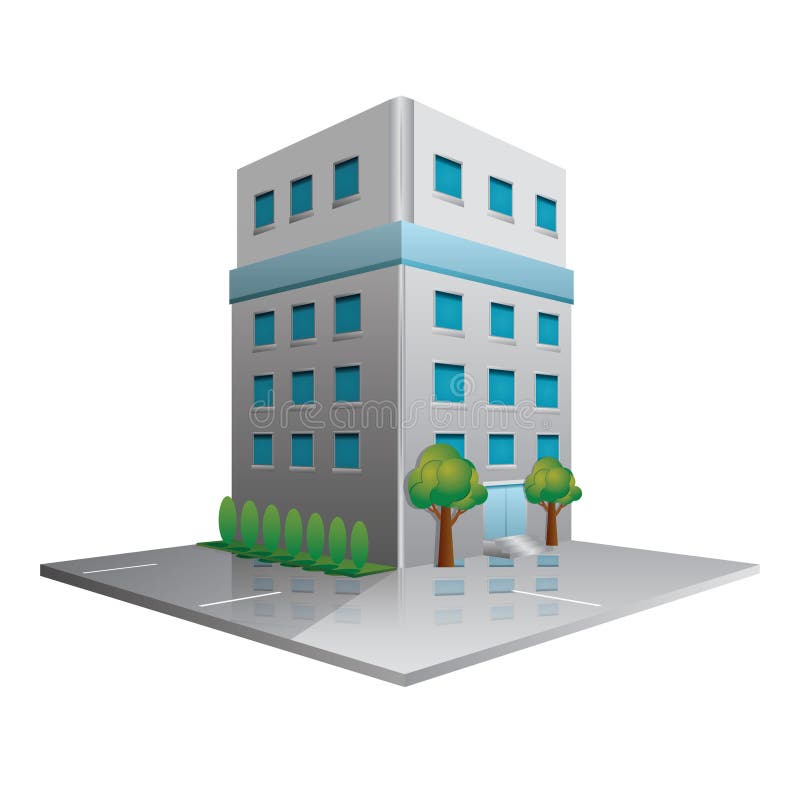 Condominium. Vector Illustration Decorative Design Stock Vector ...