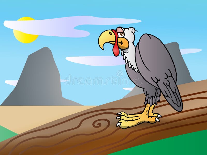 Cartoon Animal - Condor - Flat Coloring Style Stock Illustration ...