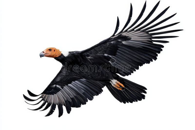 Condor Soaring with Outstretched Wings Stock Illustration ...