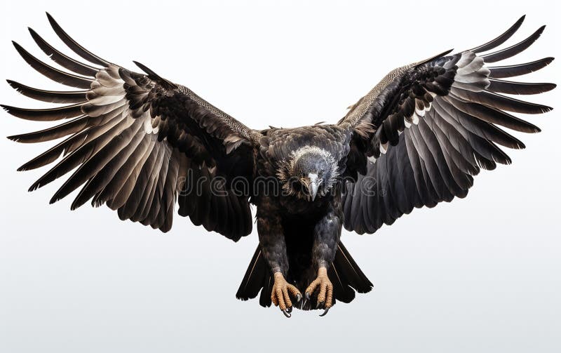 Condor Soaring on White -Generative Ai Stock Photo - Image of perch ...