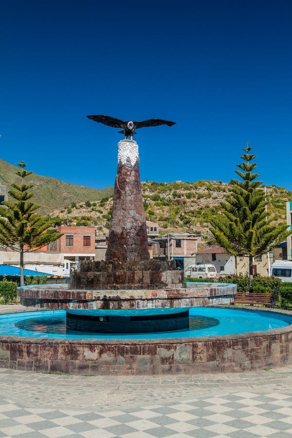 Condor Statue in Cabanaconde Village Stock Photo - Image of landscape ...