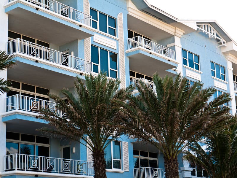 Condos Near the Beach South Florida Stock Image - Image of condos ...