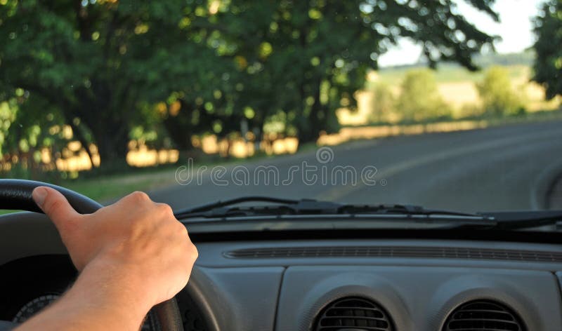Condução Dentro De Um Carro Imagem de Stock - Imagem de terra ...