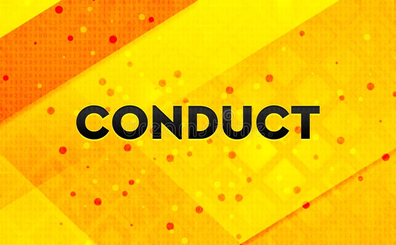Conduct Abstract Digital Banner Yellow Background Stock Image - Image ...