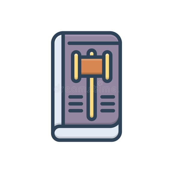 Color Illustration Icon for Conduct, Law Book and Law Stock Vector ...