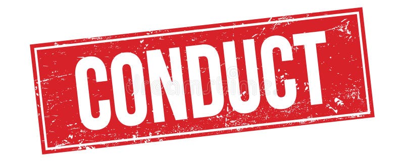 CONDUCT Text on Red Grungy Rectangle Stamp Stock Illustration ...