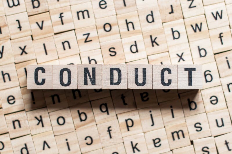 CONDUCT word concept stock photo. Image of innovation - 156295082