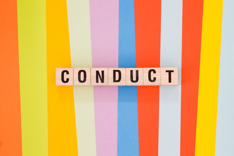 Conduct Word Concept on Cubes Stock Image - Image of court, integrity ...