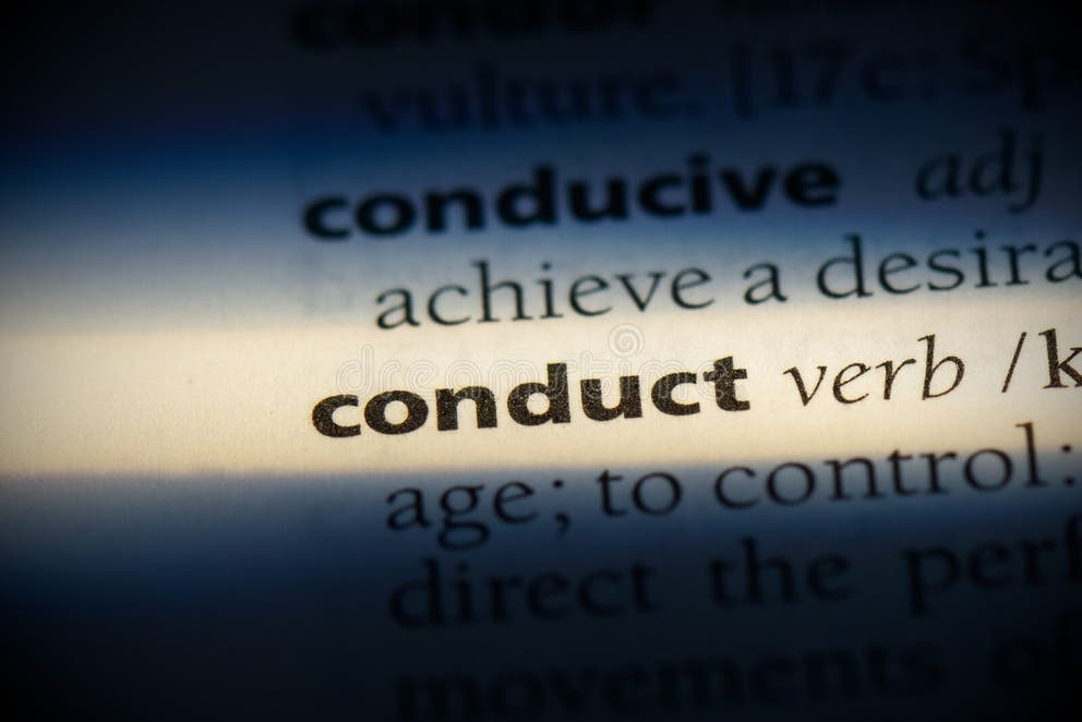 Conduct stock photo. Image of dictionary, definition - 161392992