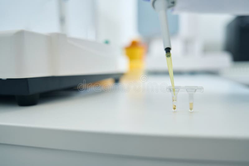 Conducting Biomaterial Analysis in a Diagnostic Laboratory Stock Image ...