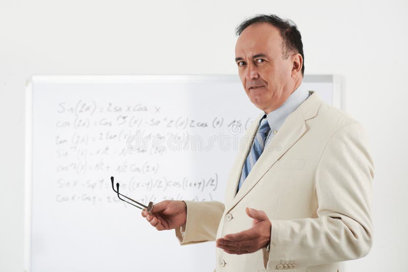 Conducting lecture stock photo. Image of algebra, whiteboard - 61731512