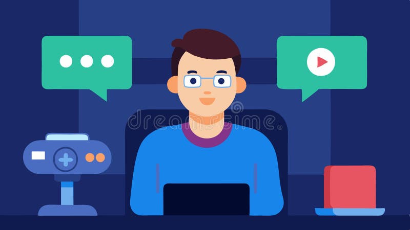 Conducting a Live Stream a Journalist Livestreaming an Interview with a ...