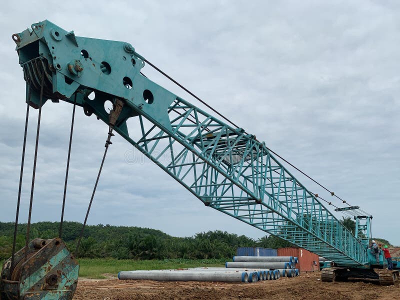 Conducting Routine Inspections on Crawler Cranes Stock Photo - Image of ...
