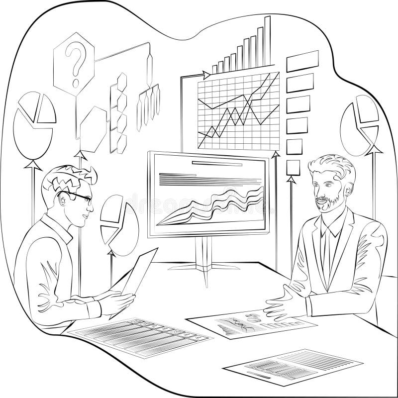 Conducting Stakeholder Interviews. Sketch Stock Vector - Illustration ...