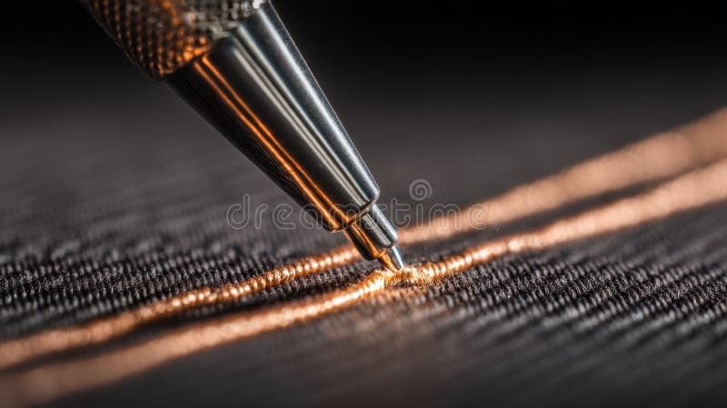 Conductive Ink Pen Drawing Circuit on Smart Fabric Stock Photo - Image ...