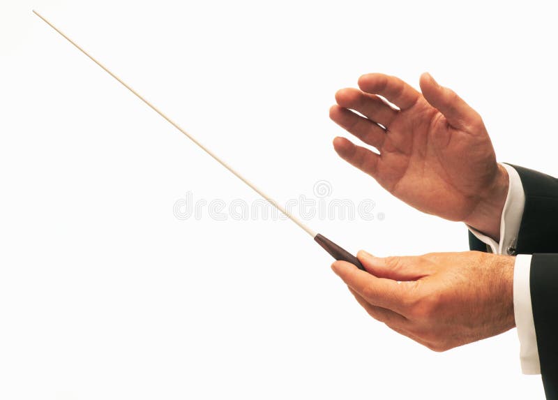 Orchestra conductor hands stock photo. Image of melody - 30315500