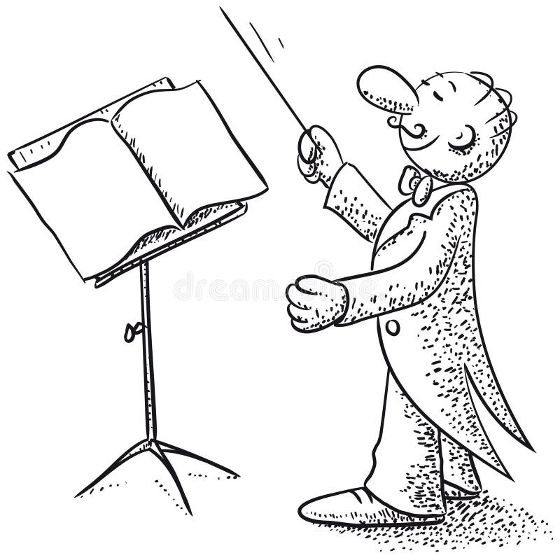 Conductor stock vector. Illustration of concert, individual - 43544539