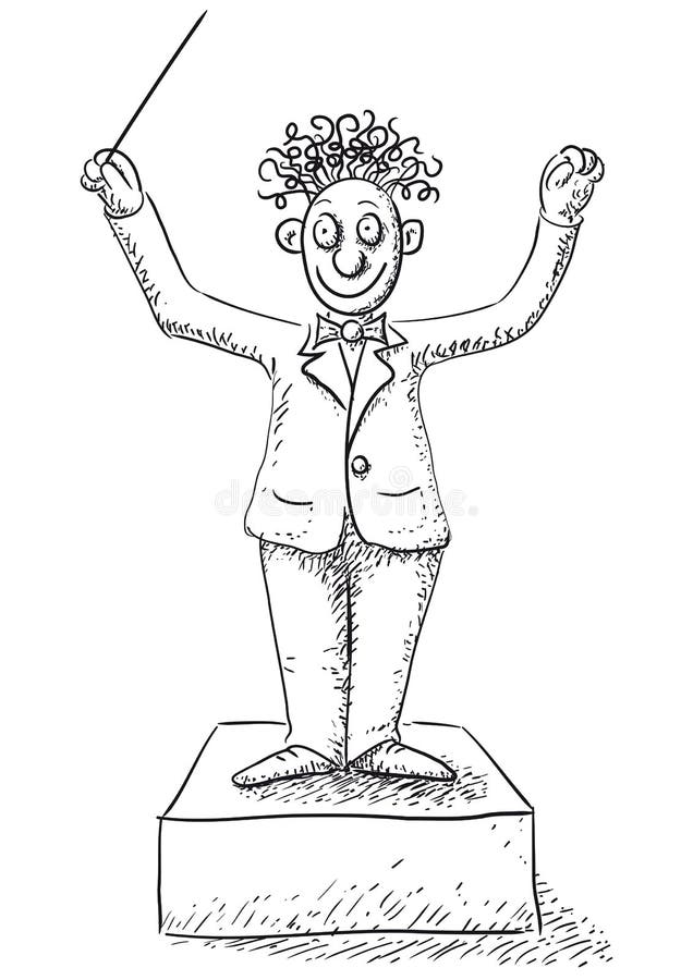 Conductor stock vector. Illustration of concert, individual - 43544539