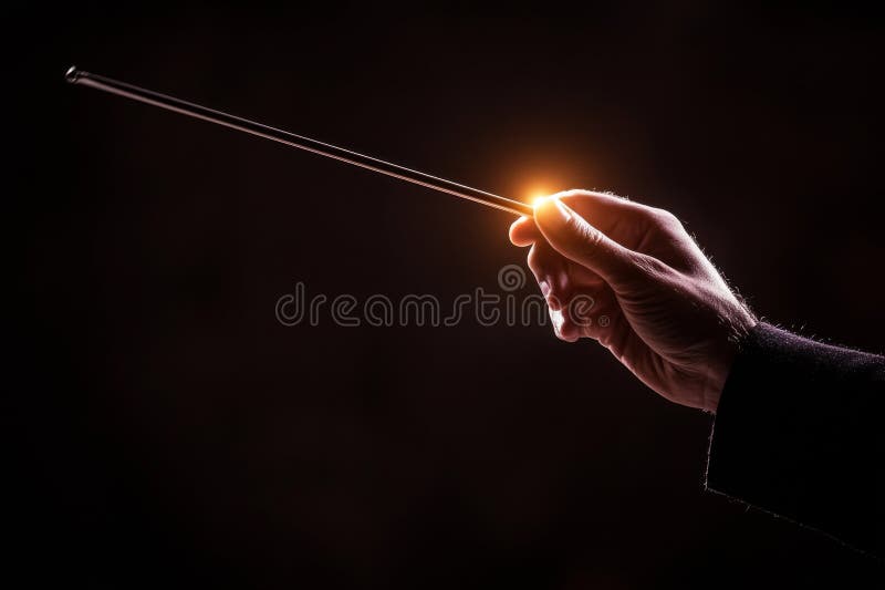 A Conductor S Hand Holding a Baton. Generative AI. Stock Illustration ...