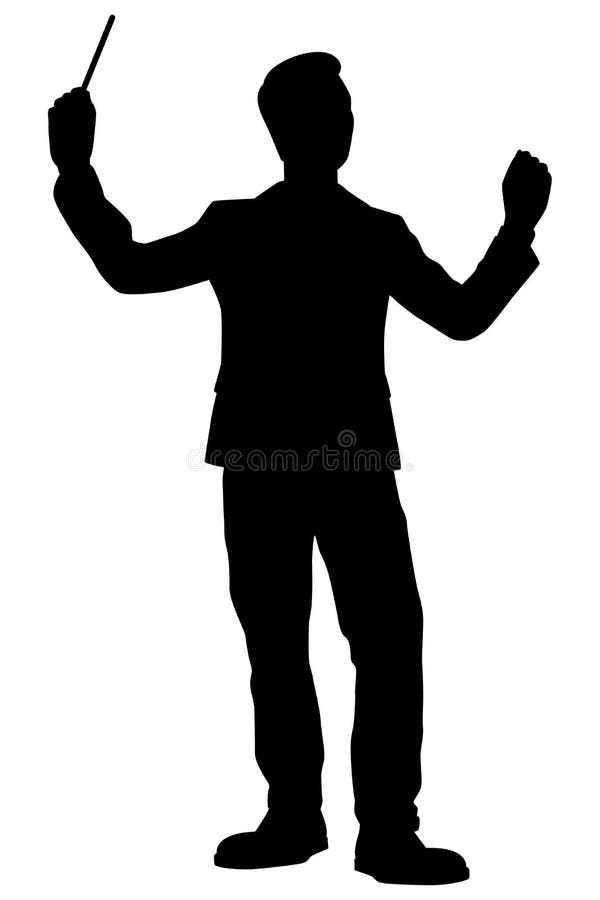 Conductor Maestro Silhouette Stock Illustrations – 205 Conductor ...