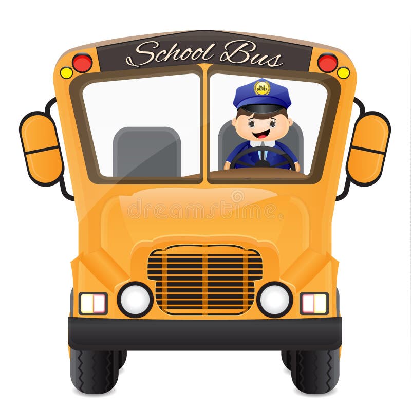Condutor De ônibus Que Conduz Seu ônibus Ilustração do Vetor ...