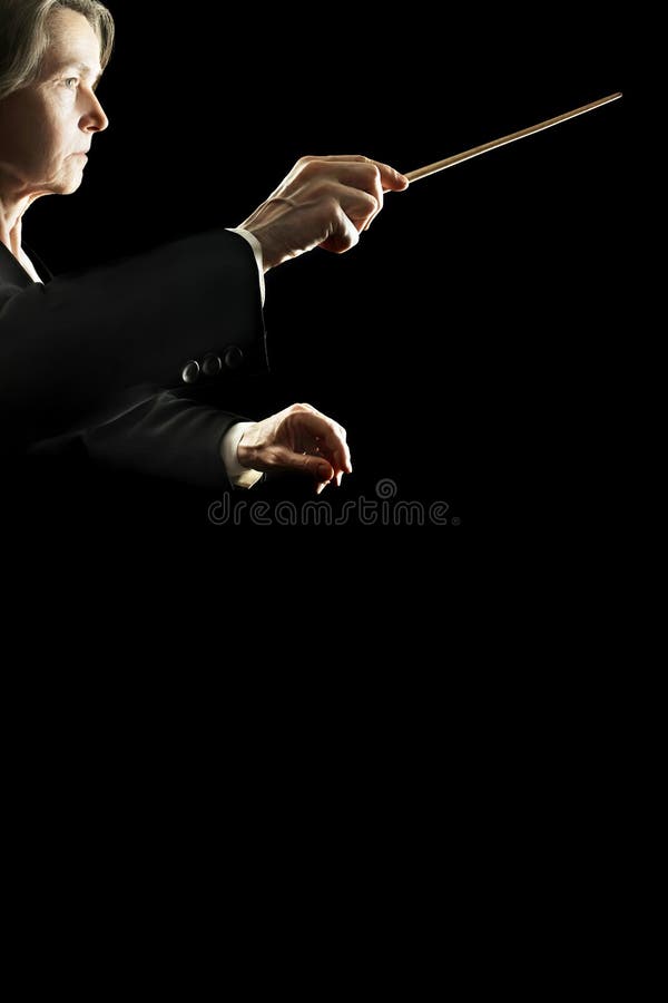 Conduttore Di Concerto Dell'orchestra Immagine Stock - Immagine di ...