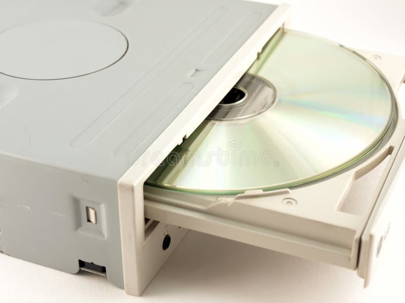 Lector de CD-ROM con CD imagen de archivo. Imagen de expulse - 6719561