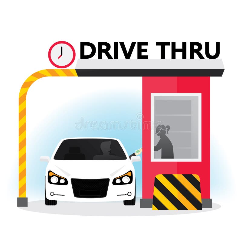 Conduzca a través ilustración del vector. Ilustración de trabajador ...