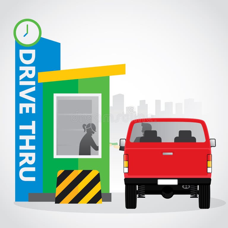 Conduzca a través ilustración del vector. Ilustración de servicio ...