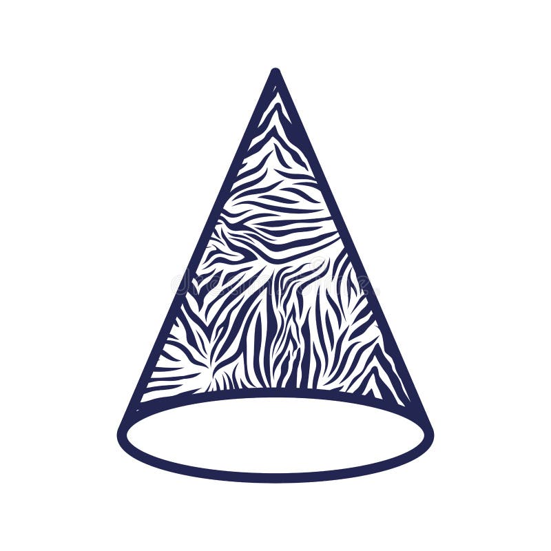 Cone with Animal Print Pattern Ninetys Style Stock Vector ...