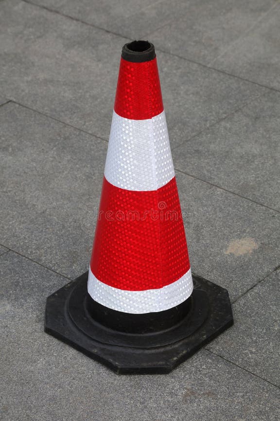 Cone barrel on the road stock image. Image of object - 370713339