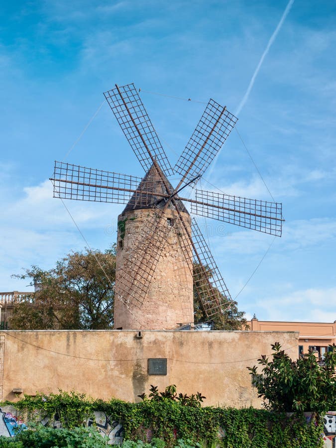 Cone Building of Traditional Spanish Windmill Stock Photo - Image of ...